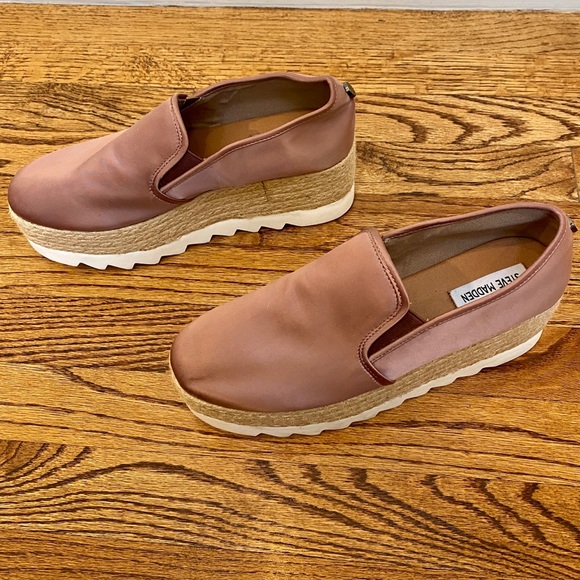 Steve Madden | Shoes | Steve Madden Kenning Pink Satin Espadrilles ...